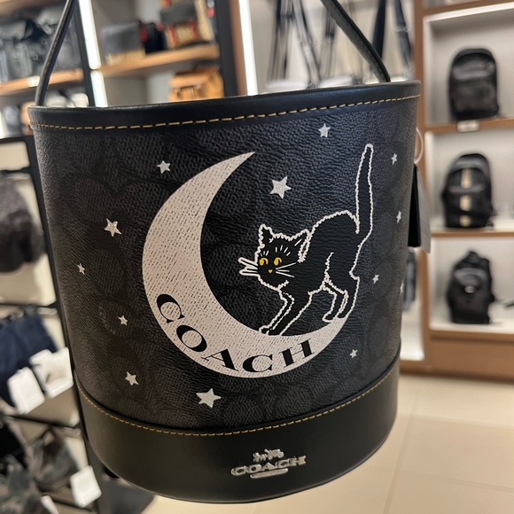 Coach | Bags | Coach Halloween Black Cat Bucket Bag | Poshmark